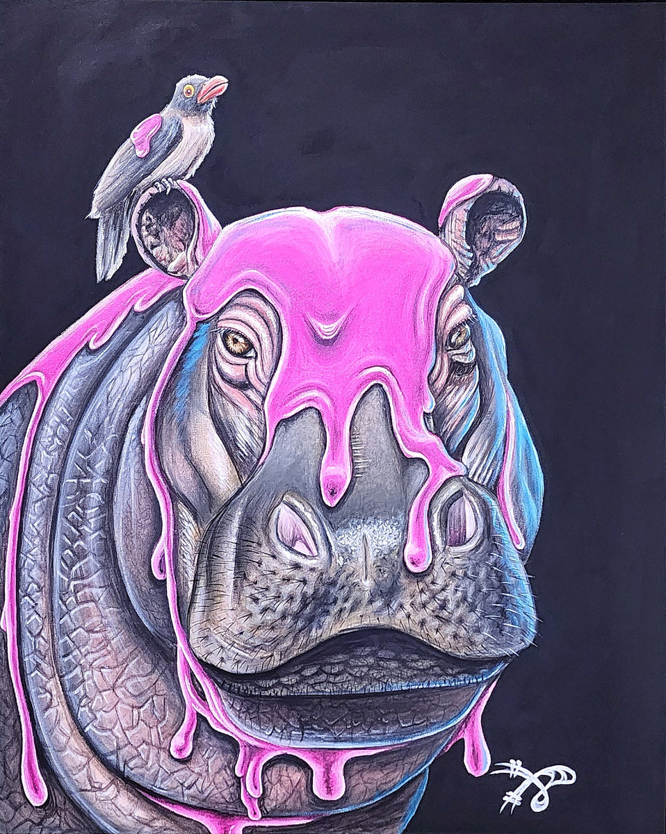 Drippy Hippo – Pourage Paints